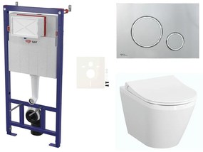 Cenově zvýhodněný závěsný WC set SAT do lehkých stěn / předstěnová montáž+ WC VitrA Integra SIKOSSINTRESU71K