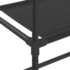 2Patrový Úložný Regál Nad Pračku Černý 69 X 28 X 143 Cm Železo