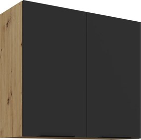 ARIA ac | horní skříňka 80 G-72 2F policová | 80 cm | ANTI FINGERPRINT povrch | artisan/černá