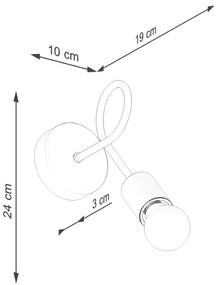 Nástěnné svítidlo Ember 1, dřevěné tělo svítidla, b