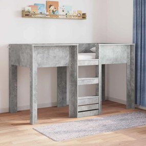 Patrová postel pro děti Betonově šedá 75 x 190 cm 3410470
