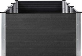 Zahradní vyvýšený záhon šedý 300 x 100 x 54 cm WPC 318101