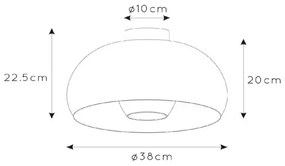 Lucide 30186/38/30 - Stropní svítidlo SHARAN 1xE27/60W/230V pr. 38 cm černá