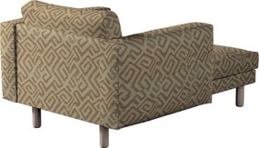 Potah na IKEA Norsborg šezlong s loketními opěrkami barva béžová látka pletený vzor, vzorované