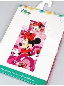 Setino - Bavlněné povlečení do dětské postýlky Minnie mouse ❤ (Disney), 90 x 140 cm + 40 x 55 cm