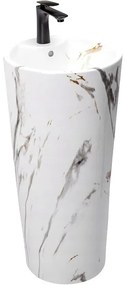 Rea Blanka volně stojící umyvadlo, 84 x 40 cm, Marble imitace kamene, REA-U8704