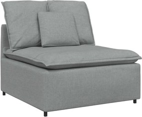 Modulární pohovka s polštáři textil světle šedá 3321147