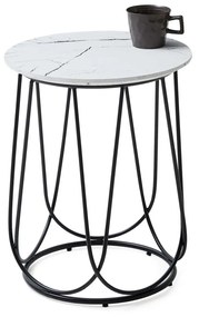 HALMAR Konferenční stolek NUBIRA 40 cm černý/bílý