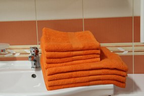 Froté ručník BOBBY - oranžový 50 x 100 cm, český výrobce Tibex