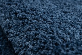 Dywany Łuszczów, Kusový koberec Berber 9000 navy kruh, 120x120 (průměr) kruh, modrá, obývací pokoj