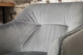 Barová židle Lavio, šedý samet