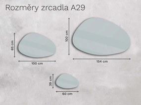 Organické LED zrcadlo s osvětlením A29 60x39