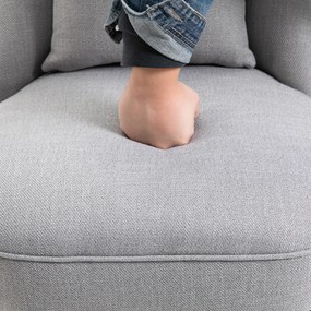 HOMCOM polohovací křeslo TV křeslo s opěrným polštářem, zvýšené nohy, lněná šedá 52.5x69x77cm pro pohodlnou relaxaci