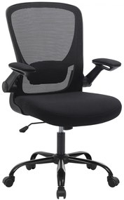Obrotowe krzesło biurowe z regulowanym oparciem Czarne VITTES