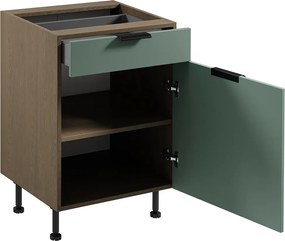 SORENTO bg | dolní skříňka D60S1 se zásuvkou a příborníkem | 60 cm | PRAVÁ | baltic/zelená