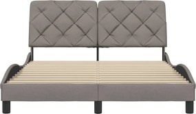Rám postele bez matrace taupe 140 x 190 cm textil 3310598