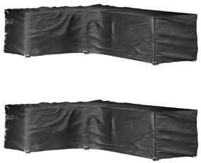 Plachty na zahradní nábytek tvar L 2 ks 16 oček 210x260x80 cm 3155379