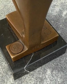 Bronzová socha Kočka – art deco zvířecí figurka