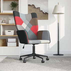 Relaxační křeslo patchwork textil 328206
