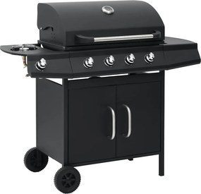 Plynový gril 4+1 hořáky černý ocel 310105