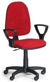 Euroseat Kancelářská židle TORINO s područkami, permanentní kontakt, červená