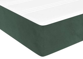 Box spring postel s matrací tmavě zelená 140x200 cm samet,  3144336