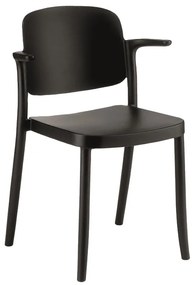 Plastová židle s područkami Lilková