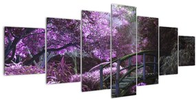 Obraz - fialové stromy (210x100 cm)