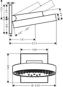 Hansgrohe Rainfinity - Hlavová sprcha | průměr 25 cm | 3 proudy | EcoS