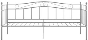 vidaXL Marketos Rám postele/pohovky šedý kovový 90 x 200 cm