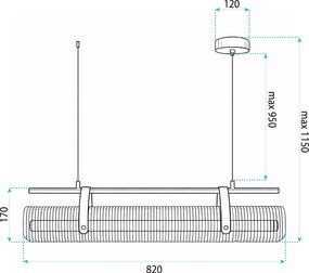 Toolight Rea, Stropní svítidlo LED APP1796-CP Brush Gold, OSW-56300