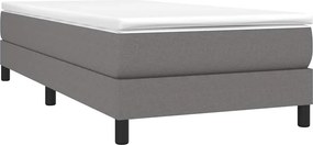 Rám postele s boxspringem tmavě šedá 90 x 190 cm textil 3120477