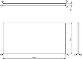 Sapho Woody deska 1000 x 28 x 500 mm masiv dřevo hnědá WD100-70 Koupelny Bernold