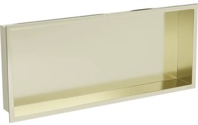 Mexen X-Wall-R nástěnná polička s límcem 75 x 30 cm, zlatá kartáčovaná - 1950753010