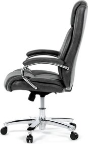 Kancelářské křeslo KA-F1385 GREY, houpací mechanismus, šedá ekokůže (69 x 79) cm