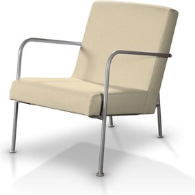 Potah na křeslo Ikea PS barva krémová látka lesklé, pletený vzor