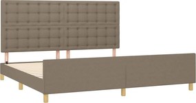 Rám postele bez matrace taupe 200 x 200 cm textil 3125409