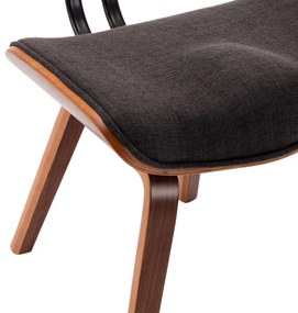vidaXL Jídelní židle 6 ks šedé ohýbané dřevo a textil