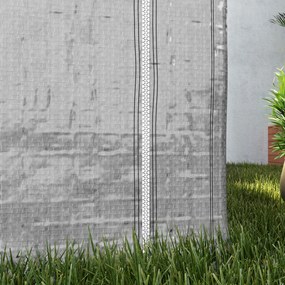 Outsunny Zahradní Kůlna 2 x 2 m Exteriérový Přístřešek na Kolo s Pozinkovaným Ocelovým Rámem, Vodotěsný a UV-Odolný, Úložný Stan pro Kolo, Motocykl, …