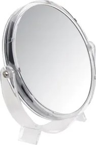 MSV FIRENZE kosmetické zvětšovací zrcátko čirý plast / 17 cm