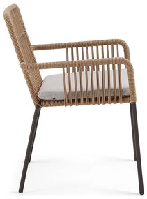 OnaDnes -20% Béžová pletená zahradní židle Kave Home Samanta