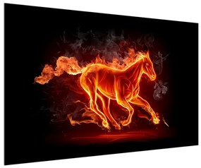 Obraz koně v ohni (120x80 cm)