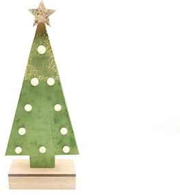 ACA DECOR Vánoční LED stromek s filcem - zelený - 2xAA