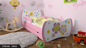 Dětská postel Dream vzor 35 140x70 cm růžová