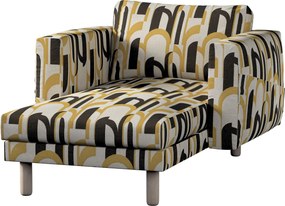 Potah na IKEA Norsborg šezlong s loketními opěrkami barva vícebarevná látka pletený vzor, vzorované