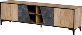 TV stolek OVO 180 cm šedý beton/dub antický