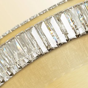 Toolight Toolight, LED křišťálové stropní svítidlo 40cm, 24W, 4000K, 1120lm, APP1720-C, zlatá matná, OSW-09301
