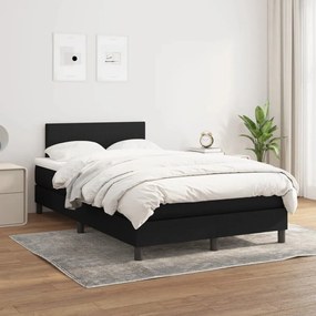 vidaXL Box spring postel s matrací 120x200 cm textil [3139882] Barva: Černá
