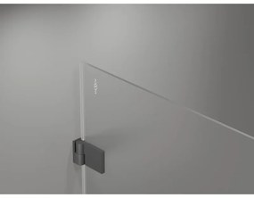 Mexen Lunar-B L výklopný sprchový kout levý 70 x 70 cm, čiré sklo, grafitová, 832L-070-070-95-00-L