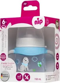 NIP Training hrneček PP 150ml pejsek/modrá / od 6 měsíců